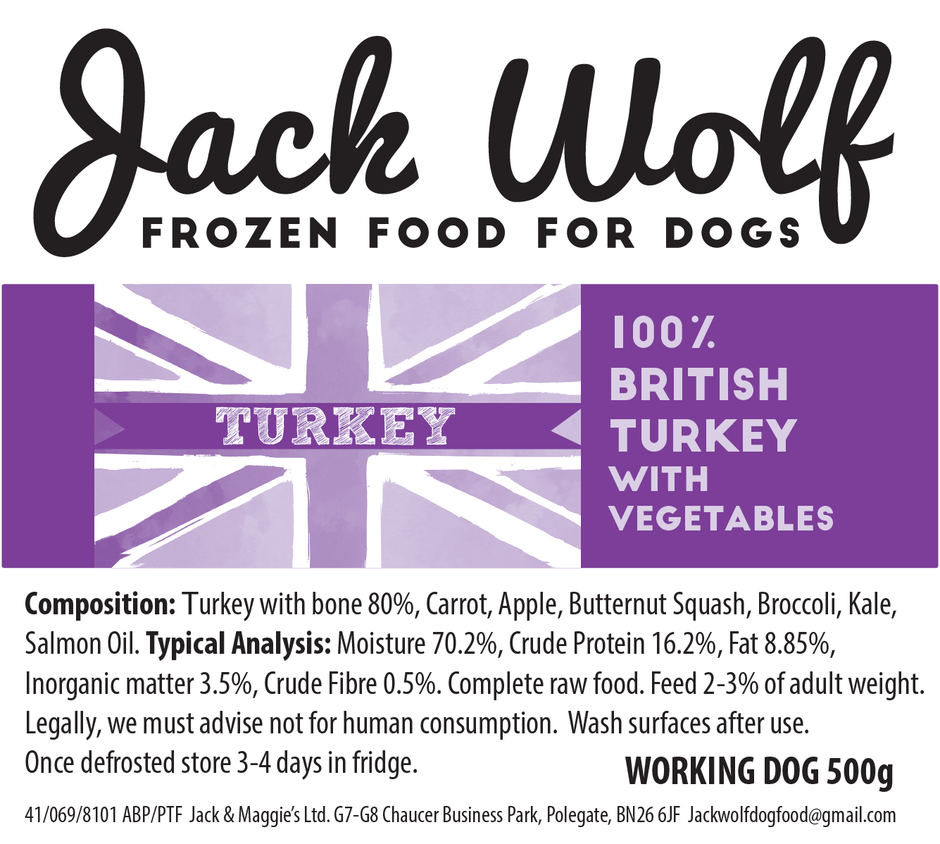 Jack Wolf Raw Dog Food - BRITISH MADE | HUMAN GRADE | NO.1